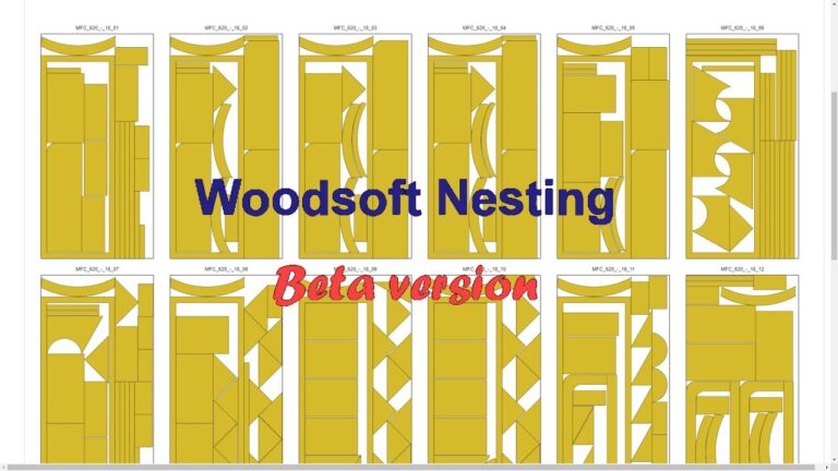 Woodsoft Nesting (phiên bản Beta) : PHẦN MỀM SẢN XUẤT ĐỒ GỖ